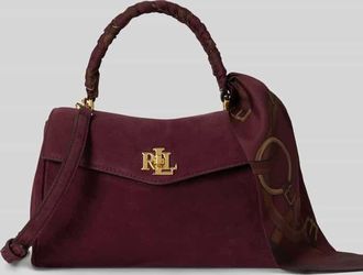 Lauren Ralph Lauren Kleine Satchel aus Kalbnappaleder mit Tuchdetail Modell FARRAH