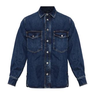 AllSaints Homme, Chemises, Bleu, Taille: M Albin Denim Shirt