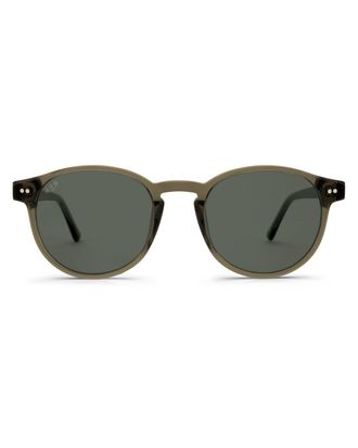 Kapten & Son Sonnenbrille Marais Transparent Olive Green | Unisex | Stylische Sunglasses mit formschöner Fassung aus hochwertigem Acetat | Zuverlässiger Sonnen- un