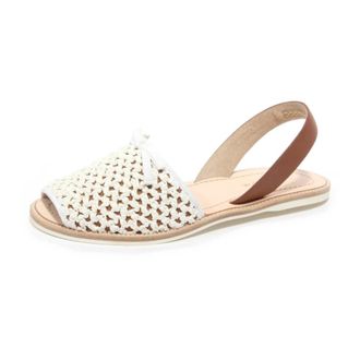 Car Shoe Femme, Chaussures, Blanc, Taille: 36 1/2 EU Sandalette blanche en raphia modèle Kdx79L