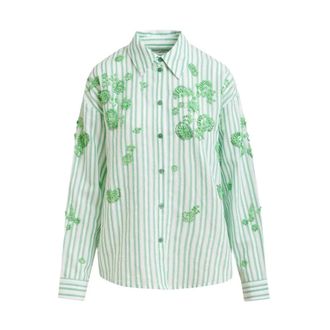 Essentiel Femme, Blouses et Chemises, Vert, Taille: 40 FR Julieta Embellished Shirt