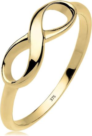 Elli Ringe - Ring Infinity Unendlichkeit 375 Gelbgold - Gr. 52 MM - in Gold - für Damen