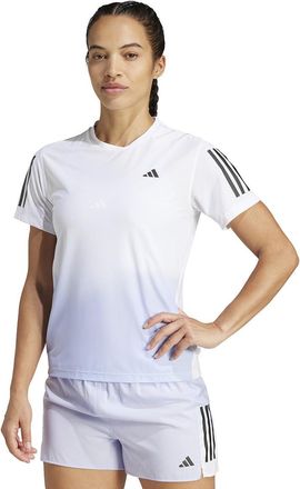 adidas Own The Run Climacool Colorblock T-Shirt für Damen, Weiß/Violett, XS