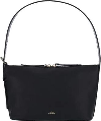 A.P.C. Hobo Bags - Rectangular Black Leather Shoulder Bag - Gr. unisize - in Schwarz - f&uuml;r Damen