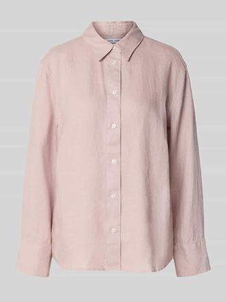 Sams&oslash;e & Sams&oslash;e Regular Fit Leinenbluse mit Hemdblusenkragen Modell SANOT