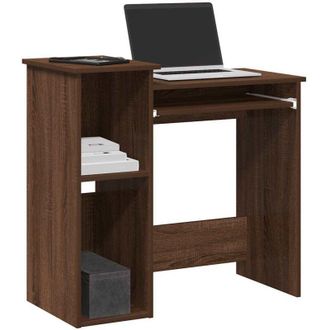 vidaXL Bureau et &eacute;tag&egrave;res ch&ecirc;ne marron 84x40x78 cm bois ding&eacute;nierie - Vidaxl