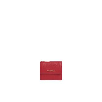 Coccinelle Femme, Accessoires, Rouge, Taille: ONE Size Metallic Soft Wallet