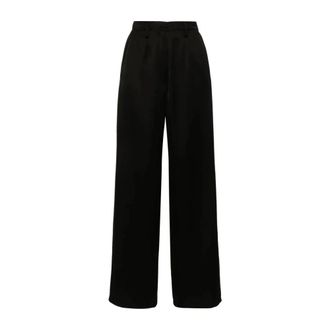 Forte_Forte Weite Hose aus Viskose und Wolle - - Trousers - Damen - Schwarzk - M