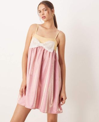 Sister Jane Sister Jane - Melody - Robe courte avec noeud &agrave; sequins - Rose