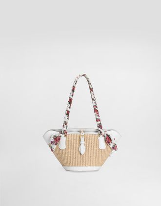 Dolce & Gabbana Capri Coffa Bag In Raffia - Frau Handtaschen Multicolor Onesize