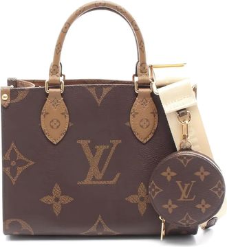 Louis Vuitton cabas OnTheGo PM à motif Monogram Reverse (années 2010) - Marron