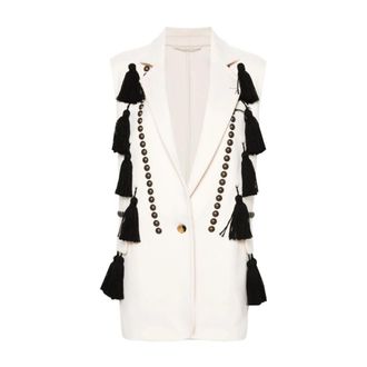 Max Mara Woll-Kaschmir-Blazer mit Quasten-Detail - - Jackets - Damen - Wei&szlig; - 2XS
