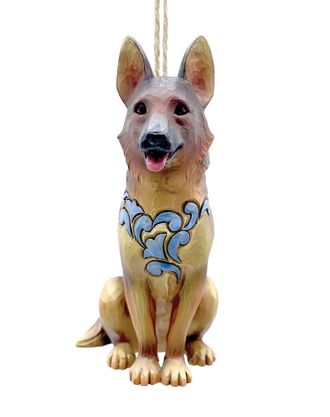 Enesco Jim Shore Heartwood Creek Deutscher Sch&auml;ferhund, h&auml;ngende Ornamente, 10 cm, Mehrfarbig