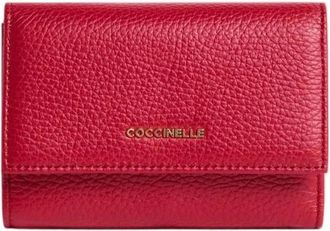 Coccinelle Femme, Accessoires, Rouge, Taille: ONE Size Metallic Soft Medium Wallet