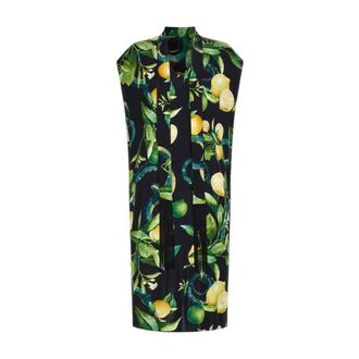 Roberto Cavalli Zitronenmuster Midikleid - - Dresses - Damen - Mehrfarbig - 2XL
