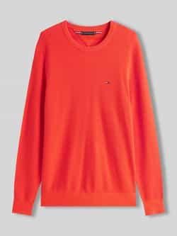 Tommy Hilfiger Regular Fit Strickpullover aus reiner Baumwolle