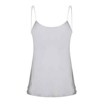 Herno Femme, Tops, Gris, Taille: 38 FR Top &agrave; Bretelles Ajustables en Satin Gris