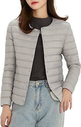 Generic Doudoune légère et compacte pour femme 2026, gris, 4XL
