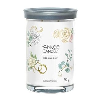 Yankee Candle Company Yankee Candle Bougie parfum&eacute;e Signature | Wedding Day - Grande bougie en verre avec double m&egrave;che | M&eacute;lange de cire de soja &agrave; combustion longue | Cadea