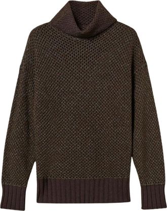 Twinset Col roul&eacute; - Femme - Pulls - Brun - Taille: 38 FR