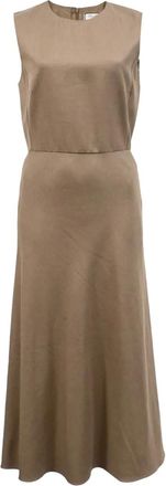 Max Mara robe mi-longue à design sans manches Ural - Tons neutres