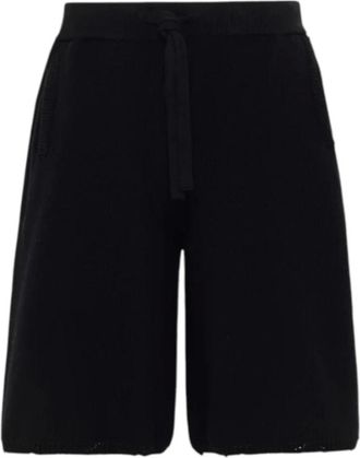 Laneus Homme, Shorts, Noir, Taille: M Knitted Drawstring Shorts