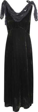 Sea NY Femme, Robes, Vert, Taille: 40 FR La Robe Midi en Velours Norabelle