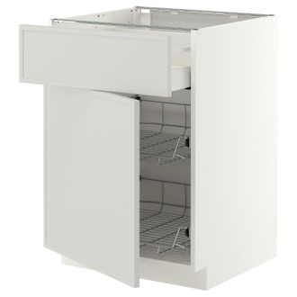 IKEA METOD / MAXIMERA Unterschrank mit Drahtkorb/T&uuml;r