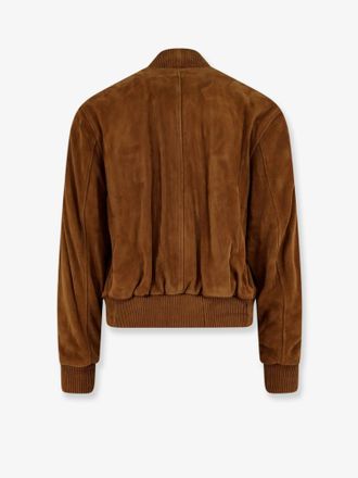 Ami Mens Jacket Suede Goatskin Brown