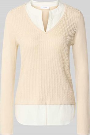 Comma Longsleeve aus Viskose-Mix in Strick-Optik