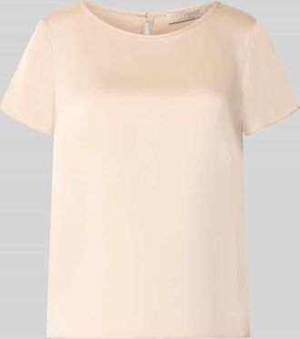 Rinascimento Bluse aus Satin mit Rundhalsausschnitt