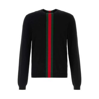 Gucci Rundhals-Pullover aus Kaschmir - - Knitwear - Herren - Schwarzk - L