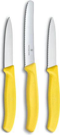 Victorinox by Swiss Army 3-tlg Gemüsemesser-Set Swiss Classic - Küchenmesser, Obstmesser - Swiss Made - Gelb
