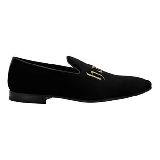 Philipp Plein Velvet Loafers bestickt - - Shoes - Herren - Schwarzk - 40 EU