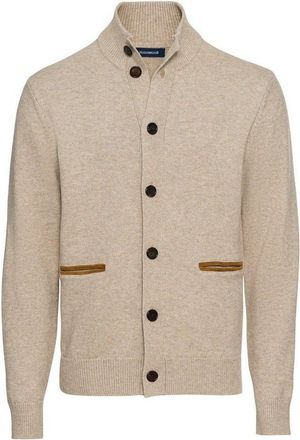 Highmoor Strickjacke Cardigan mit Lederdetails