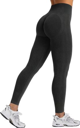 Smilodox Leggings Damen Yune, Scrunch und Batik Optik mit Seamless Naht und Kontur, Fitness Hose, elastisch, Blickdicht, optimal f&uuml;r Gym, Yoga und Pilates, kom