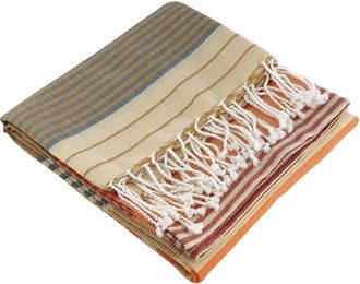 Karawan Authentic Fouta 7 Farben Baumwolle Bio Limonengrün (Sunny Lime)