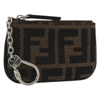 Fendi Porte-monnaie Pre-owned Zucca Canvas - Femme - Pre-owned - Brun - Taille: ONE Size