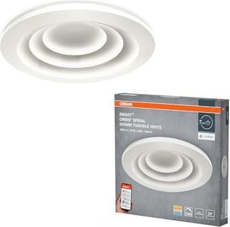 Osram SMART+ Matter Spiral LED Deckenleuchte Weiß 500mm, 40W, 1900lm, TW 3000-6500K, Matter WiFi, Alexa, PMMA