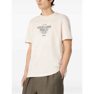 Golden Goose Cotton T-shirt With Print And Logo