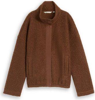 Tom Tailor Sweatjacke Strick & Sweatshirts Teddy Sweatjacke mit Stehkragen