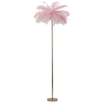 Paris Prix Lampadaire Imitation Plume Palm 160cm Or & Rose