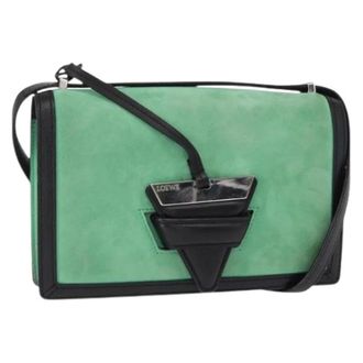 Loewe Sac bandouli&egrave;re en daim Pre-owned - Femme - Pre-owned - Vert - Taille: ONE Size