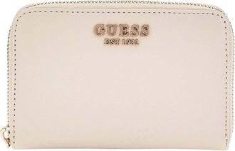 Guess Women Laurel SLG Medium Zip Around Wallet, Knochenfarben