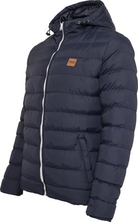 Urban Classics Herren Daunenjacke Jacke Basic Bubble Jacket TB863, Gr. XX-Large, Blau (Navy/White/Navy 496)