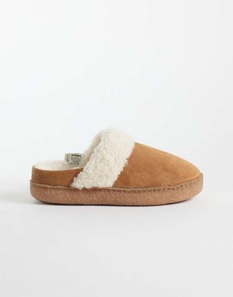 Sorel Nakiska Hausschuh mit Sherpa-Futter in Hellbraun
