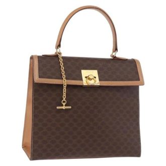 Celine Sac &agrave; main Pre-owned Macadam Canvas - Femme - Pre-owned - Brun - Taille: ONE Size