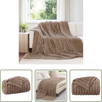 vidaXL Couverture pour canap&eacute; - Jet&eacute; Camel 270 x 240 cm Toison