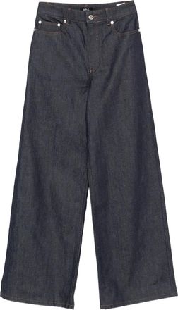 A.P.C. logo-embroidered jeans - Blau