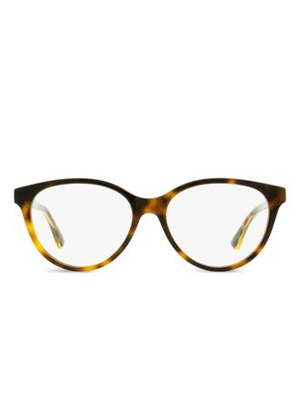 Gucci lunettes de vue à monture papillon - Marron